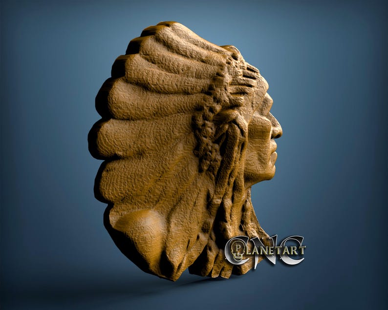 Indian, 3D STL Model, CNC Router Engraver, Artcam, Aspire, CNC Files ...