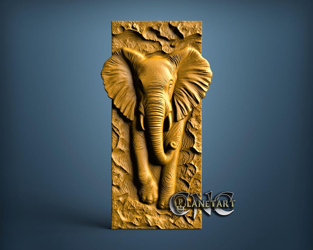 Elephant, 3D STL Model, CNC Router Engraver, Artcam, Aspire, CNC Files ...