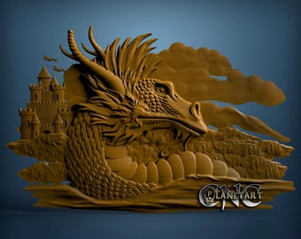 Dragon STL Model, CNC Router Engraver, Artcam, Aspire, Cnc Files, Wood ...