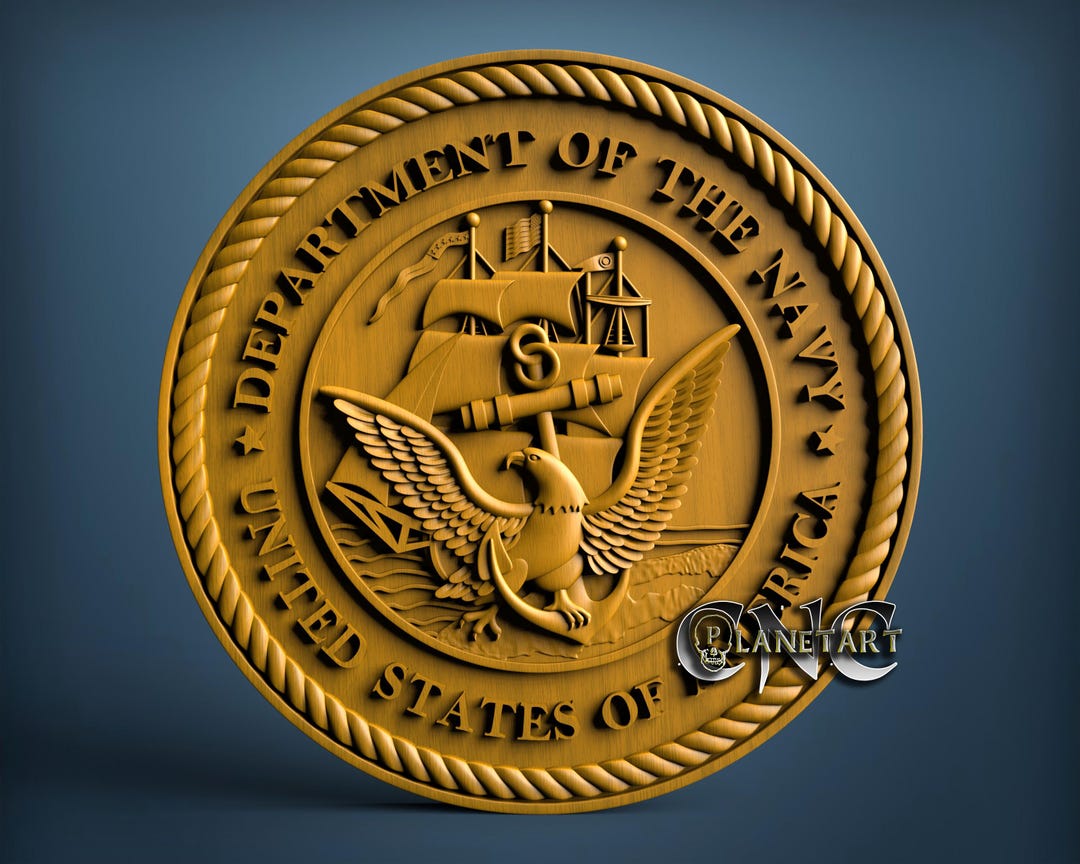 US Navy Department Seal 3D STL Model (digital Download) - Etsy