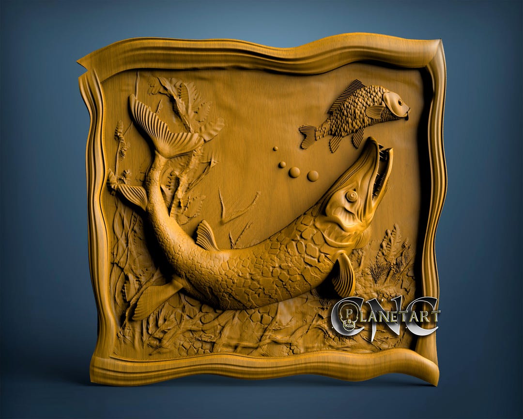 Fish, 3D STL Model, CNC Router Engraver, Artcam, Aspire, CNC Files ...