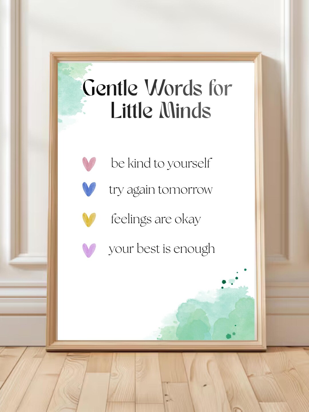 Gentle Words for Little Minds | Kids Positive Affirmations Print ...