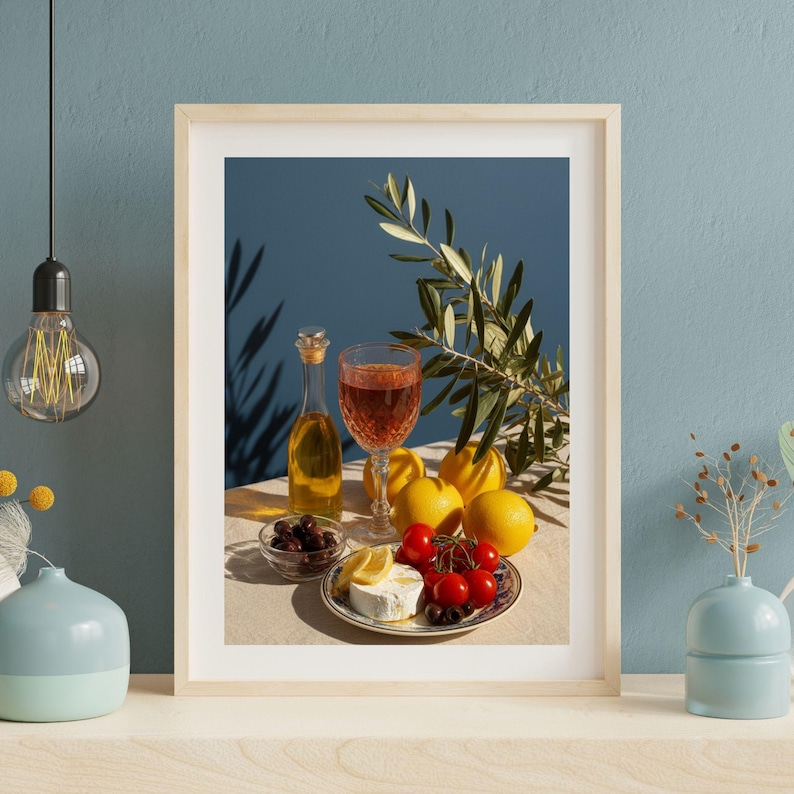 Mediterranean Kitchen Art Print | Italian Summer Lemons, Olives ...