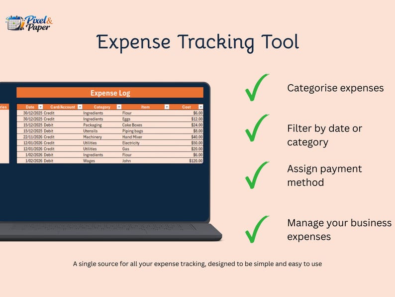 Expense Tracker With Dashboard | Excel Budget Template | Spending ...
