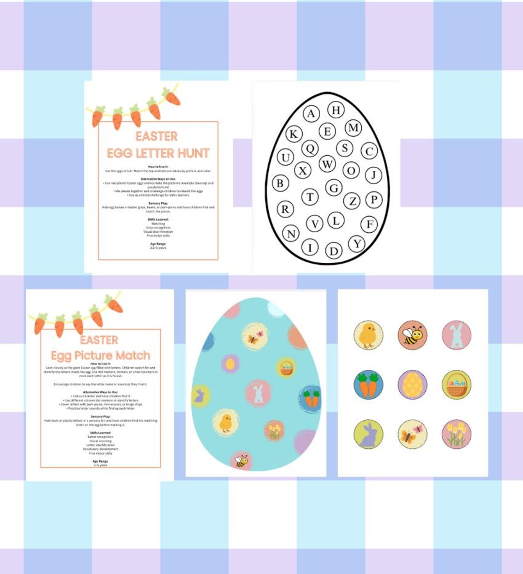 Easter Egg Letter & Picture Hunt | 2-in-1 Easter Printable Activity for ...