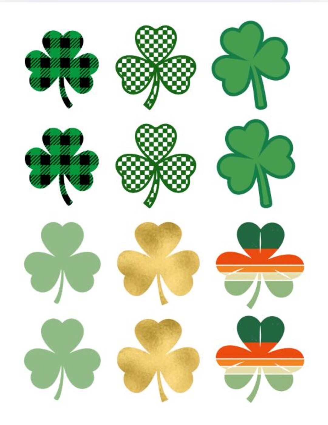 Shamrock Matching Game: Pattern and Color Recognition Activity - Etsy