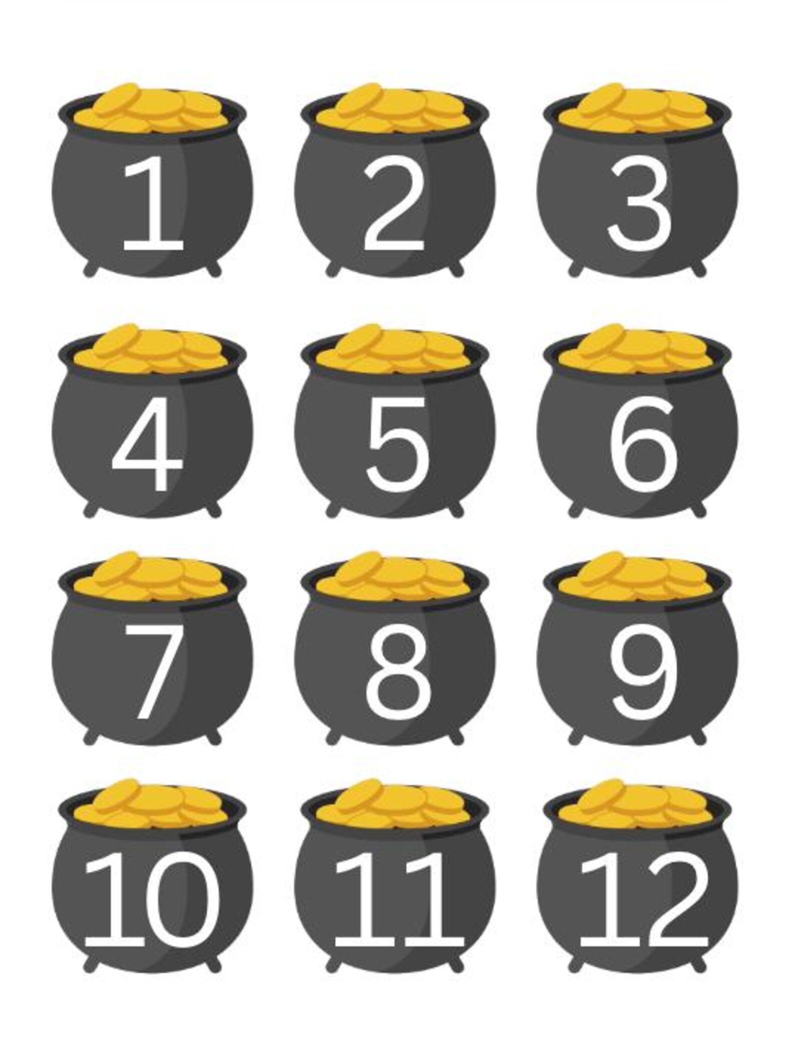 Pot of Gold Number Match - Etsy
