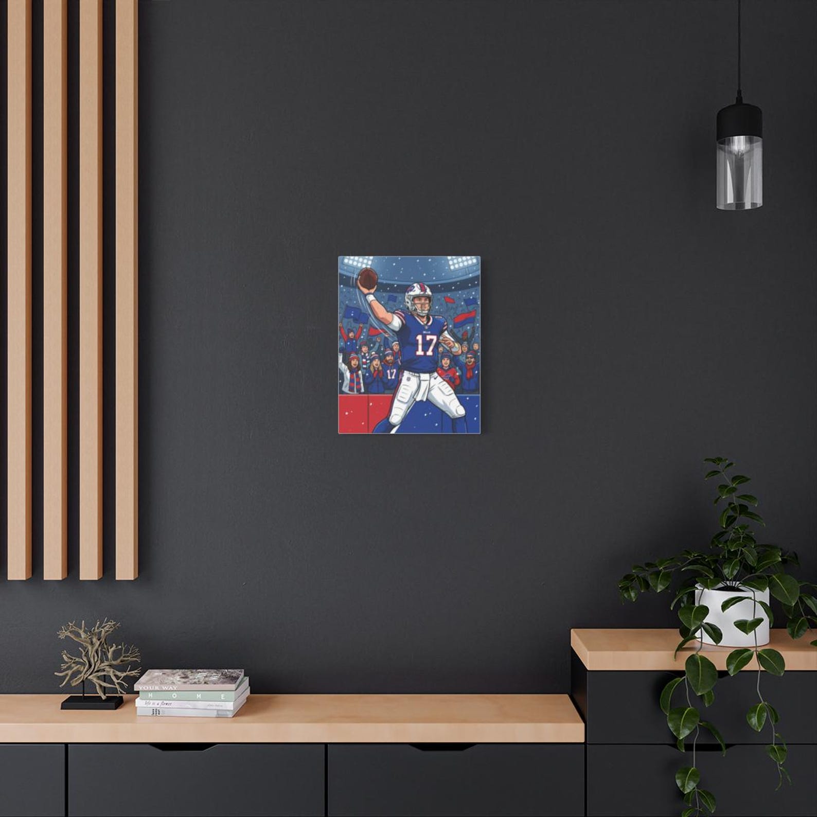 Josh Allen Cartoon Print | Buffalo Bills Mafia, NFL Wall Art (digital ...