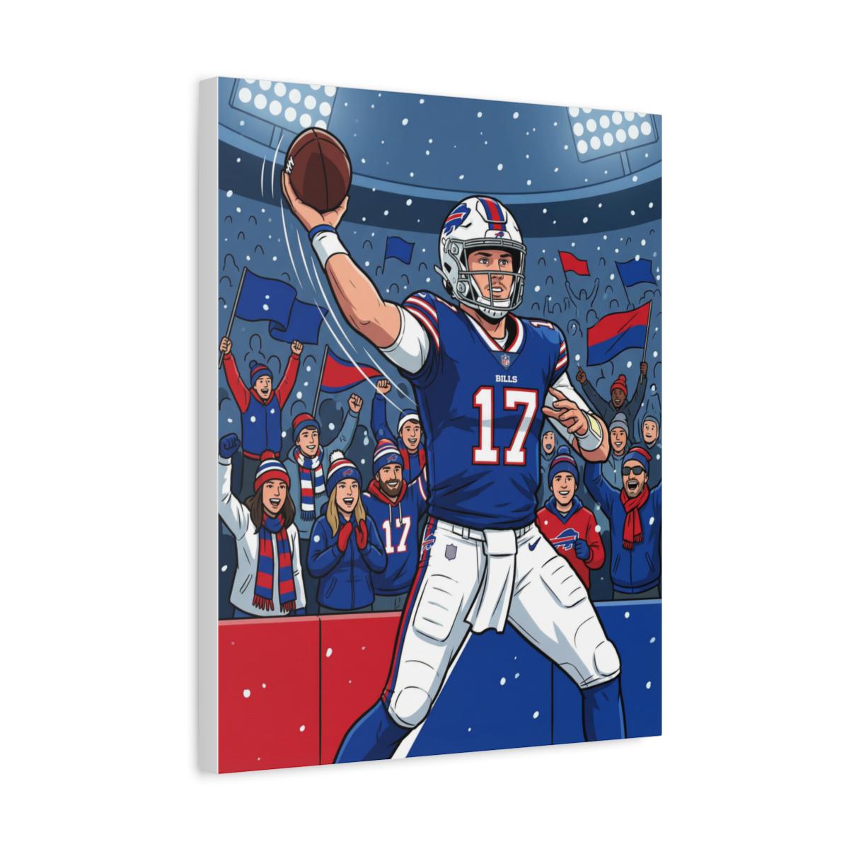 Josh Allen Cartoon Print | Buffalo Bills Mafia, NFL Wall Art (digital ...