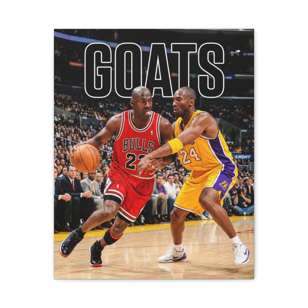 Michael Jordan Vs Kobe Bryant “GOATS” 1‑on‑1 Basketball Poster (digital ...