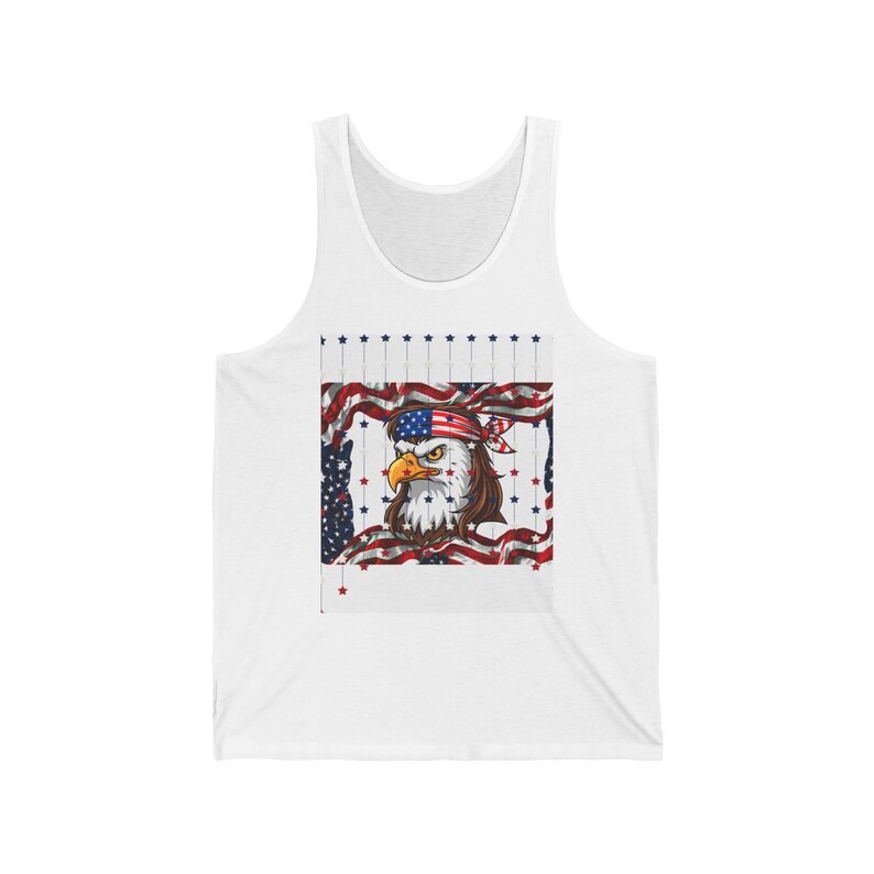 Patriotic Bald Eagle Tank | American Flag Graphic, Fourth of July - Etsy