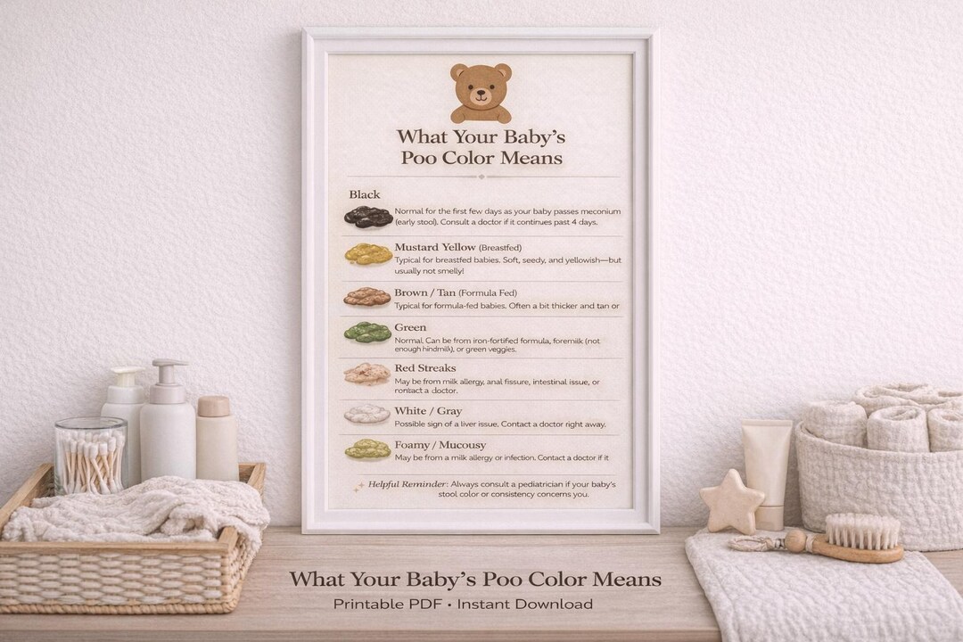 What Your Baby's Poo Color Means - Etsy