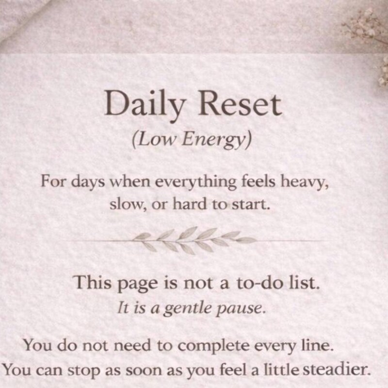 Daily Reset Printable - Etsy