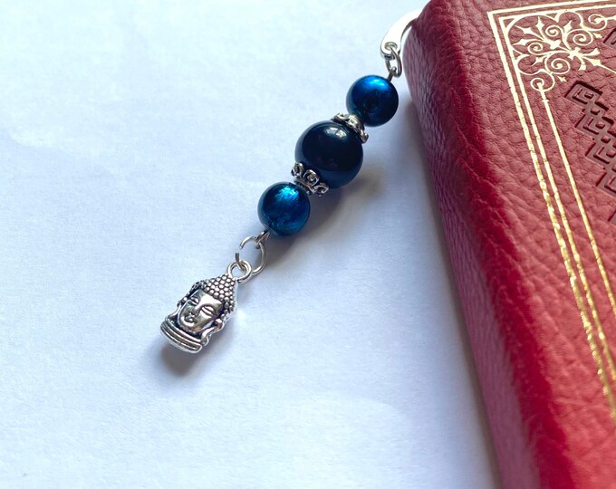 Yoga Zen Bookmark Golden Finish Spiral Detail Bookmark With Buddha Head ...
