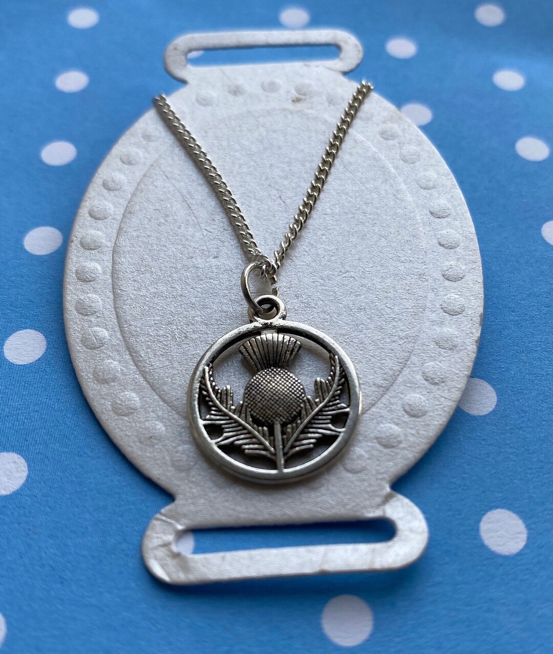 Scottish Thistle Necklace, Outlander Thistle Necklace. Thistle Jewelry ...