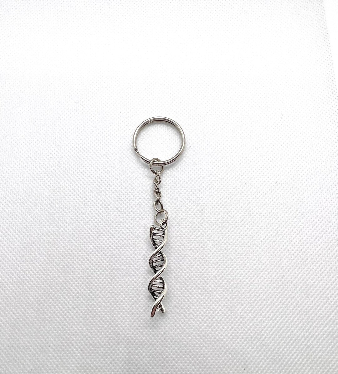Dna Keychain. Dna Keyring. Science Lover Gift. Biology Keyring Metal ...