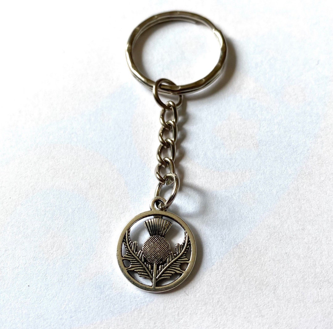 Metal Key Chain. Thistle Keyring. Celtic Keyring. Scottish Keyring ...