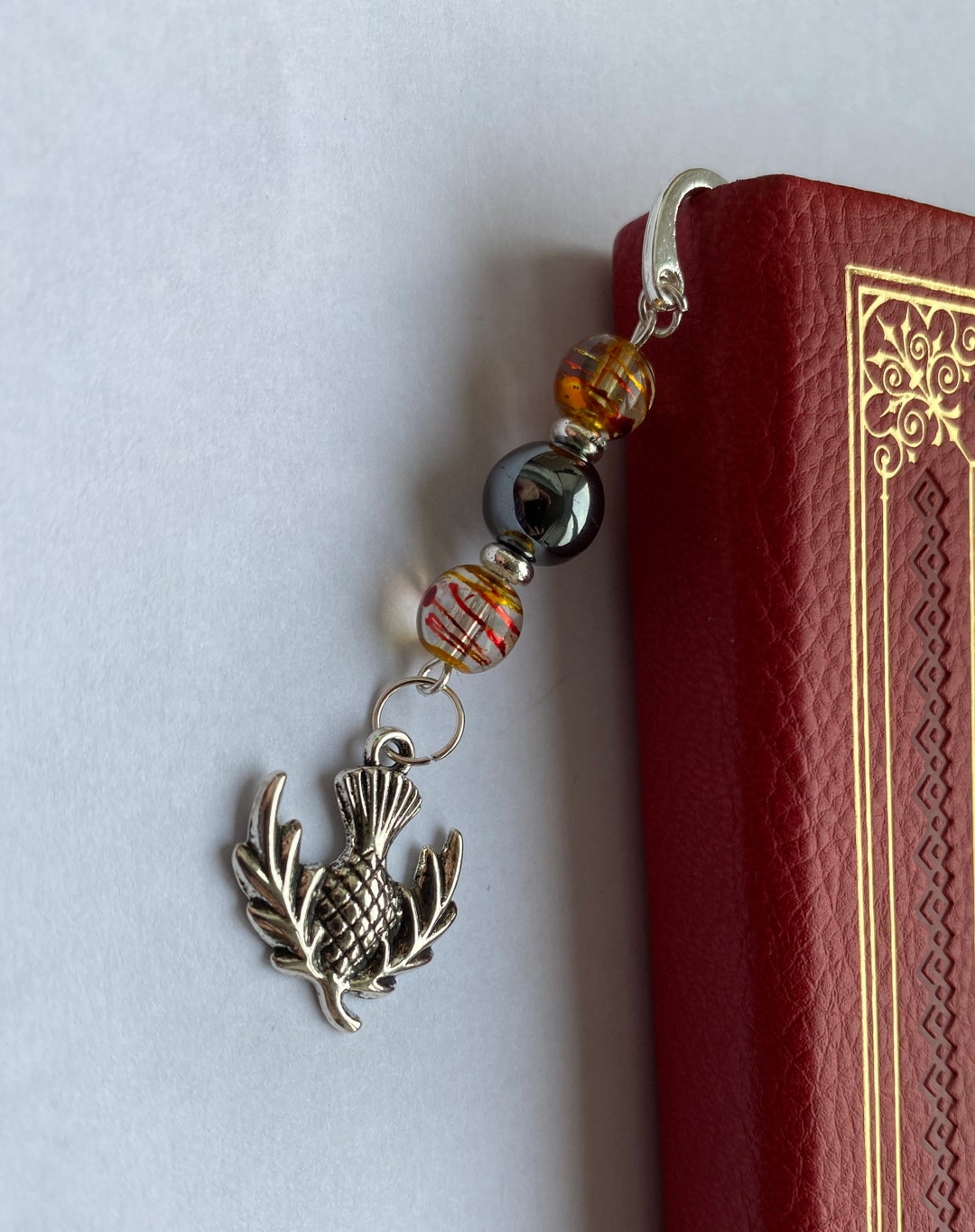 Celtic Knot Bookmark. Thistle Bookmark. Wedding Favour. Outlander ...