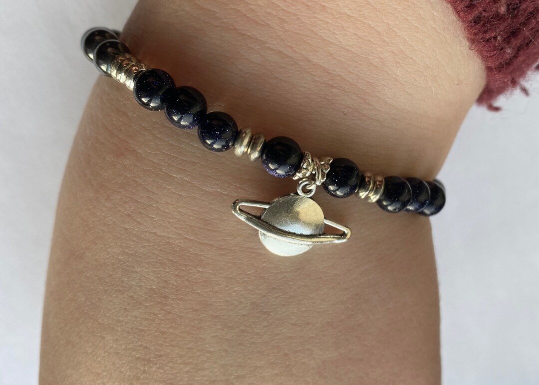 Saturn Bracelet. Space Bracelet. Astronomy Bracelet. Astrology Bracelet. Solar System Bracelet ...