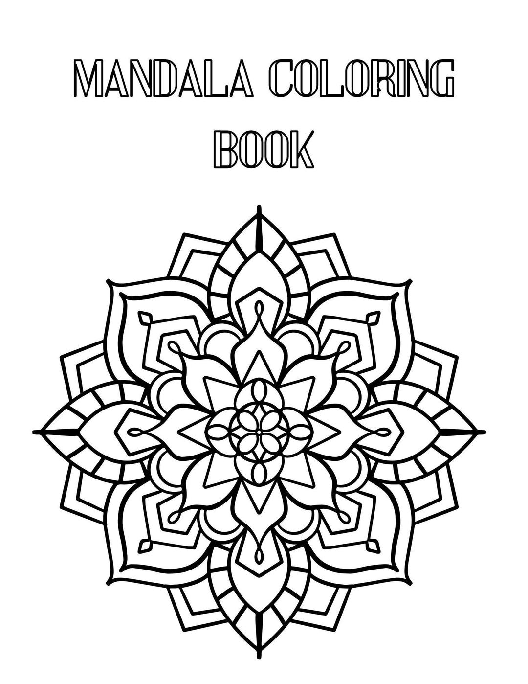 Digital Mandala Coloring Book - Etsy