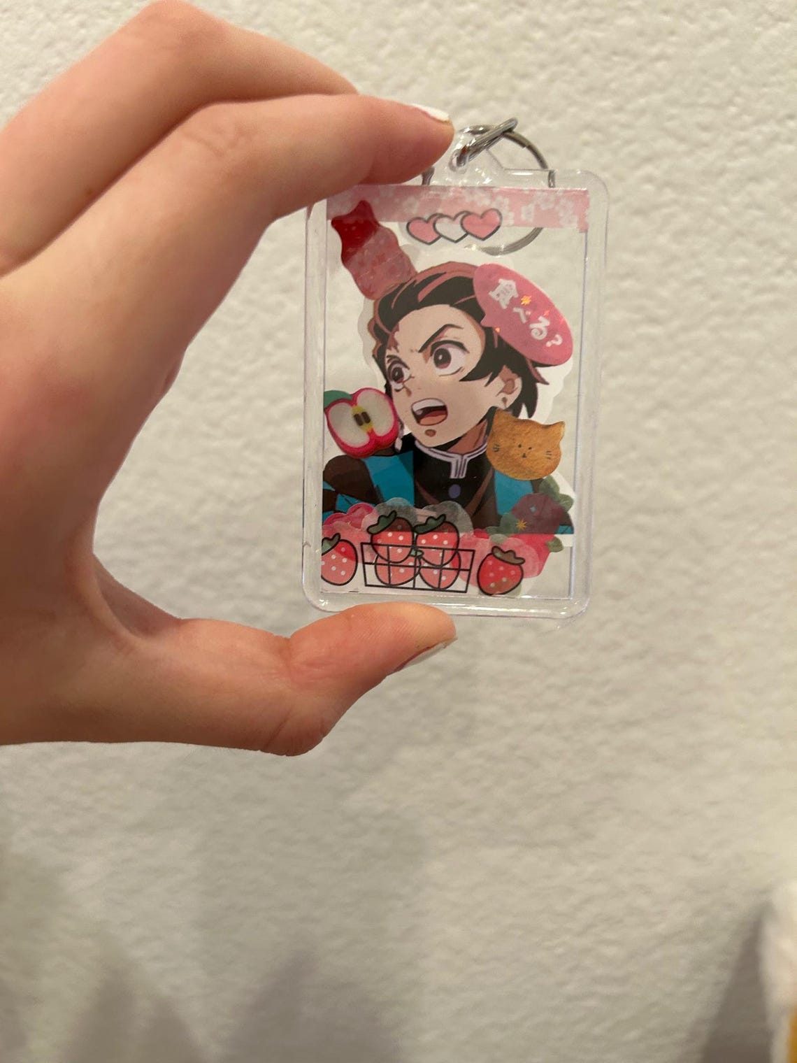 Tanjiro Strawberry Red Keychain - Etsy