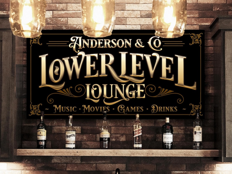 Digital Lower Level Lounge & Bar Sign: Personalized and Delivered in 24 ...