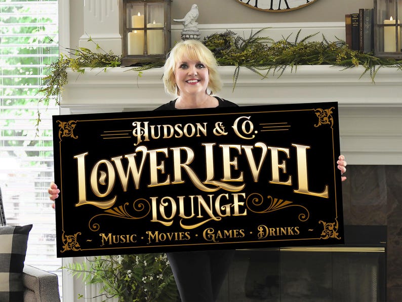 Digital Lower Level Lounge & Bar Sign: Personalized and Delivered in 24 ...