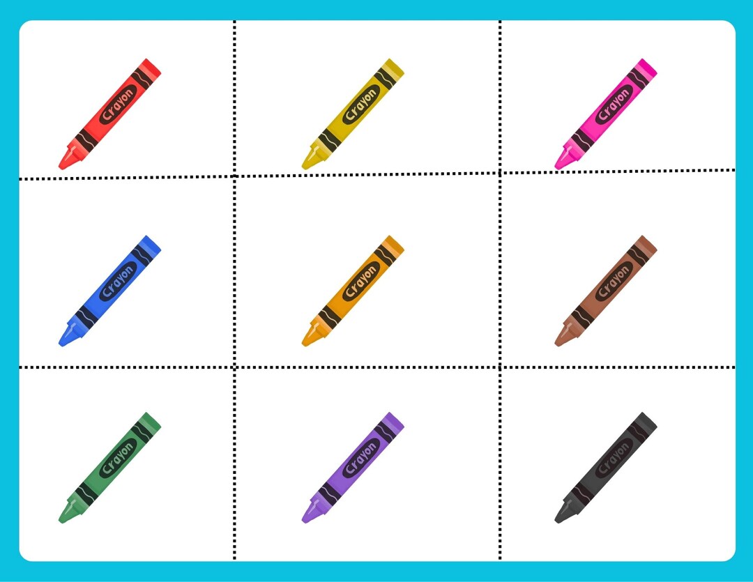 Crayon Color Matching Game | Printable Learning Activity (PDF Download ...