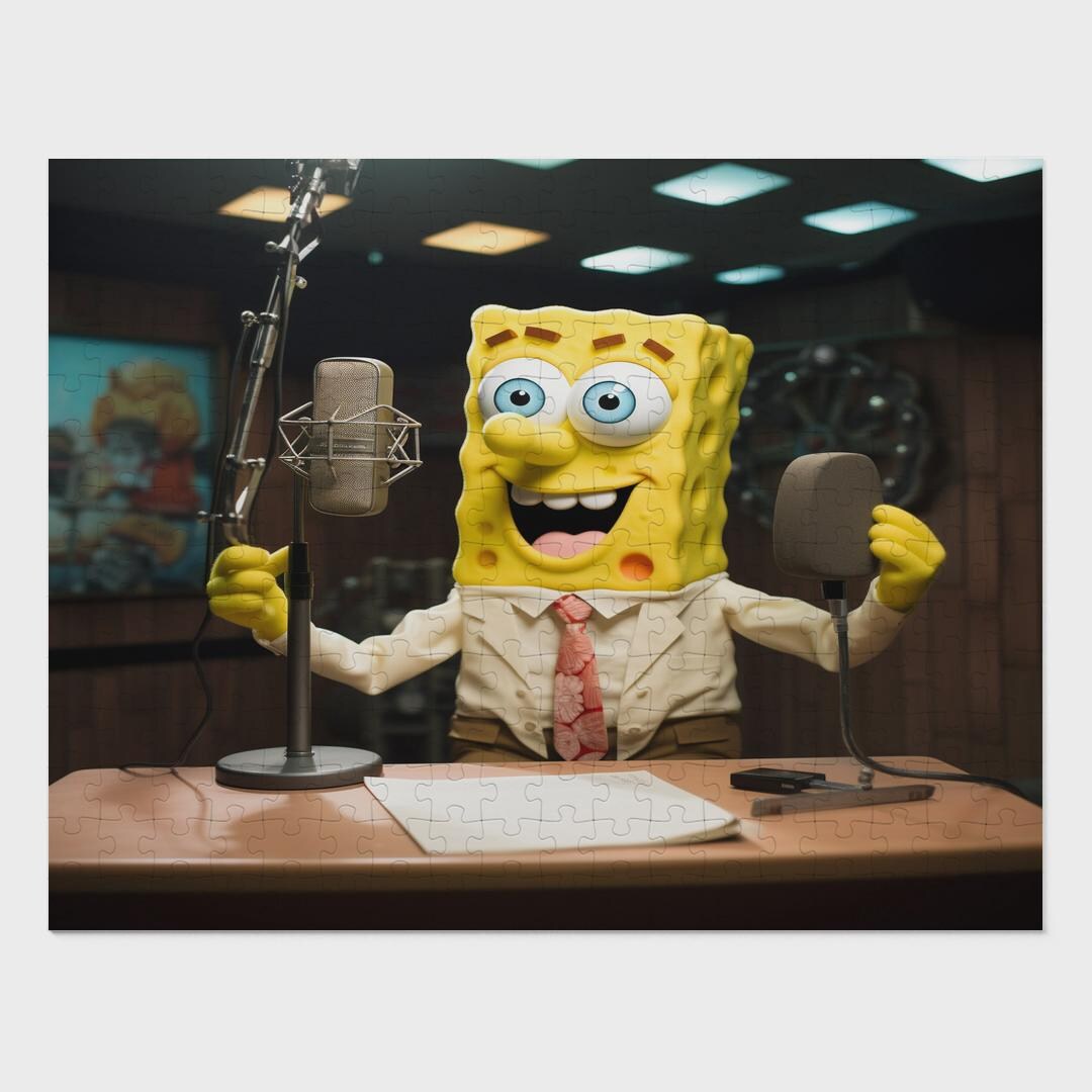 Jigsaw Puzzle Spongebob Squarepants Talk Show Host Recording Studio ...