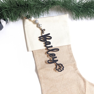 Stocking Name Tag Wood Name Stocking Names Stocking - Etsy