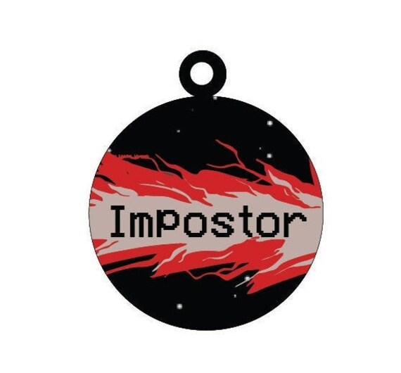 Among Us Dog Tag Metal Impostor Personalized Name Address | Etsy