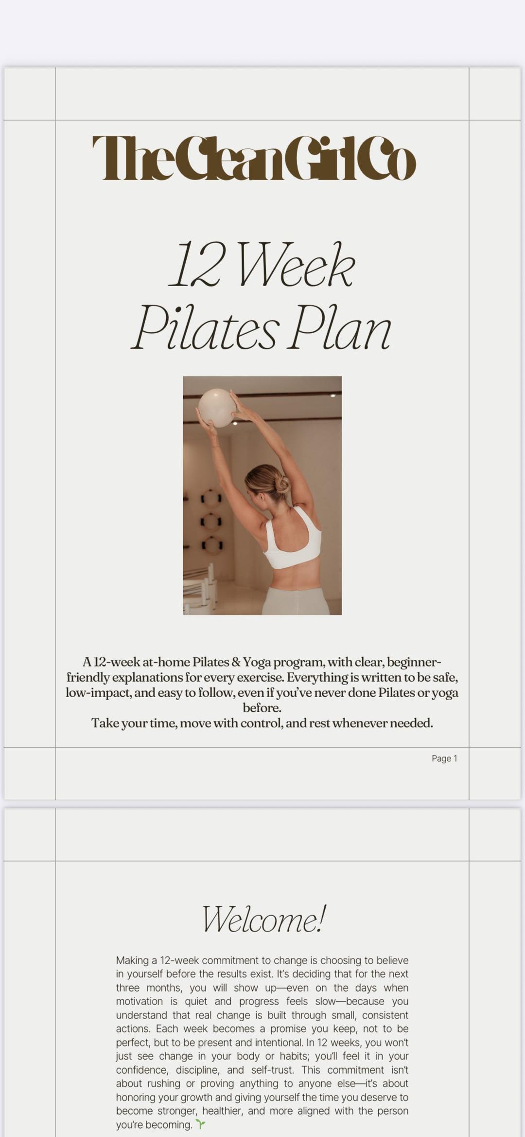 12 Week Pilates Plan, at Home Guide, 2026 Workout Planner - Etsy