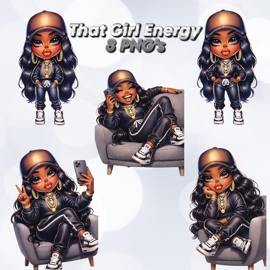That Girl Energy Sticker Pack – Afro-glam Digital Stickers (imessage ...