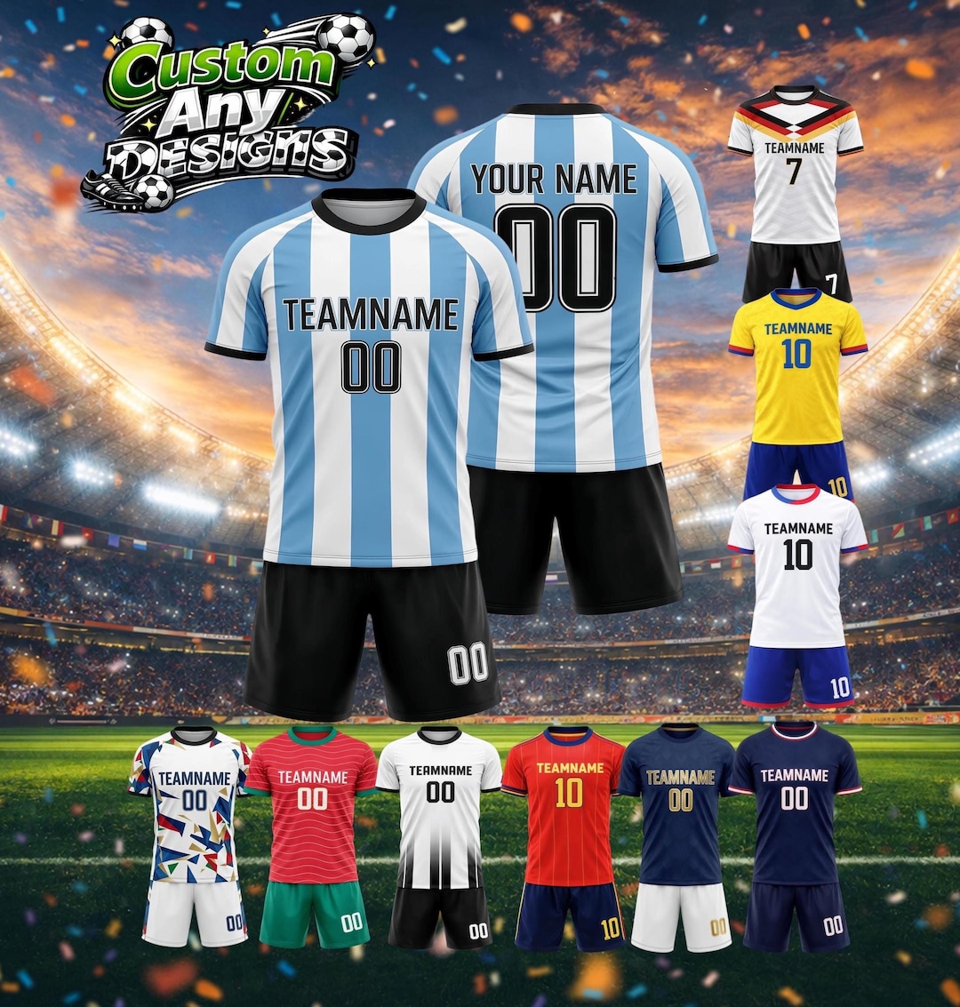 Custom Soccer Jersey, Team Sport Uniform, Personalized Team Name Number ...