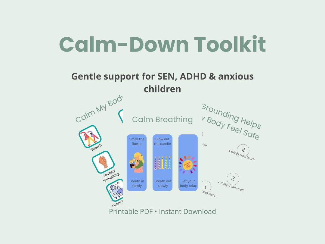 Calm‑down Toolkit for SEN & ADHD Children – Printable Emotional ...