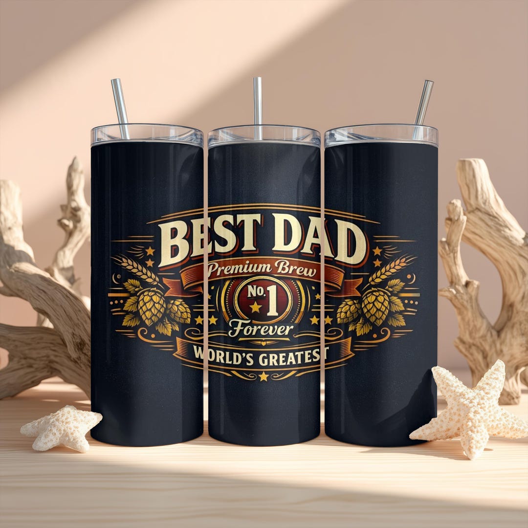 Dad PNG Sublimation Tumbler Wrap Brew Vintage Father’s Day 20oz - Etsy