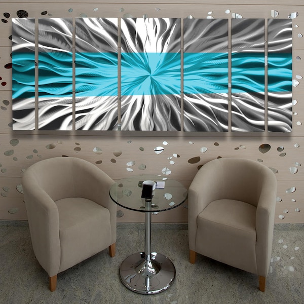 Large Aqua Wall Art - Etsy