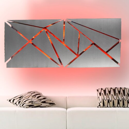 Lighted Metal Wall Art LED Metal Wall Sculpture Color - Etsy