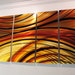Large Metal Wall Sculpture: Orange Gold Abstract Art by Brian M Jones ...