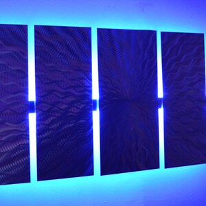 Lighted Metal Wall Art - LED Metal Wall Sculpture - Color Changing Wall ...