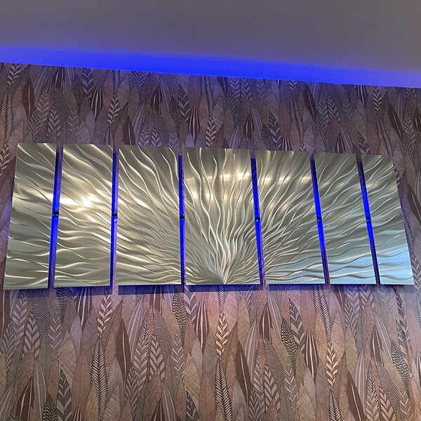 Large Abstract Metal Wall Paintings - Etsy