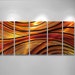 Large Metal Wall Sculpture: Orange Gold Abstract Art by Brian M Jones ...
