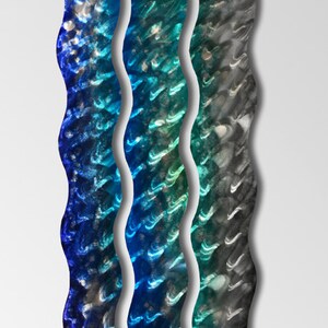 Large Blue Metal Wave Wall Sculpture: Modern Ocean Art Decor - Etsy