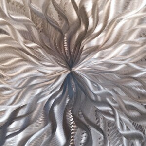 Silver Metal Wall Art Panels: Modern Abstract Aluminum Sculpture - Etsy