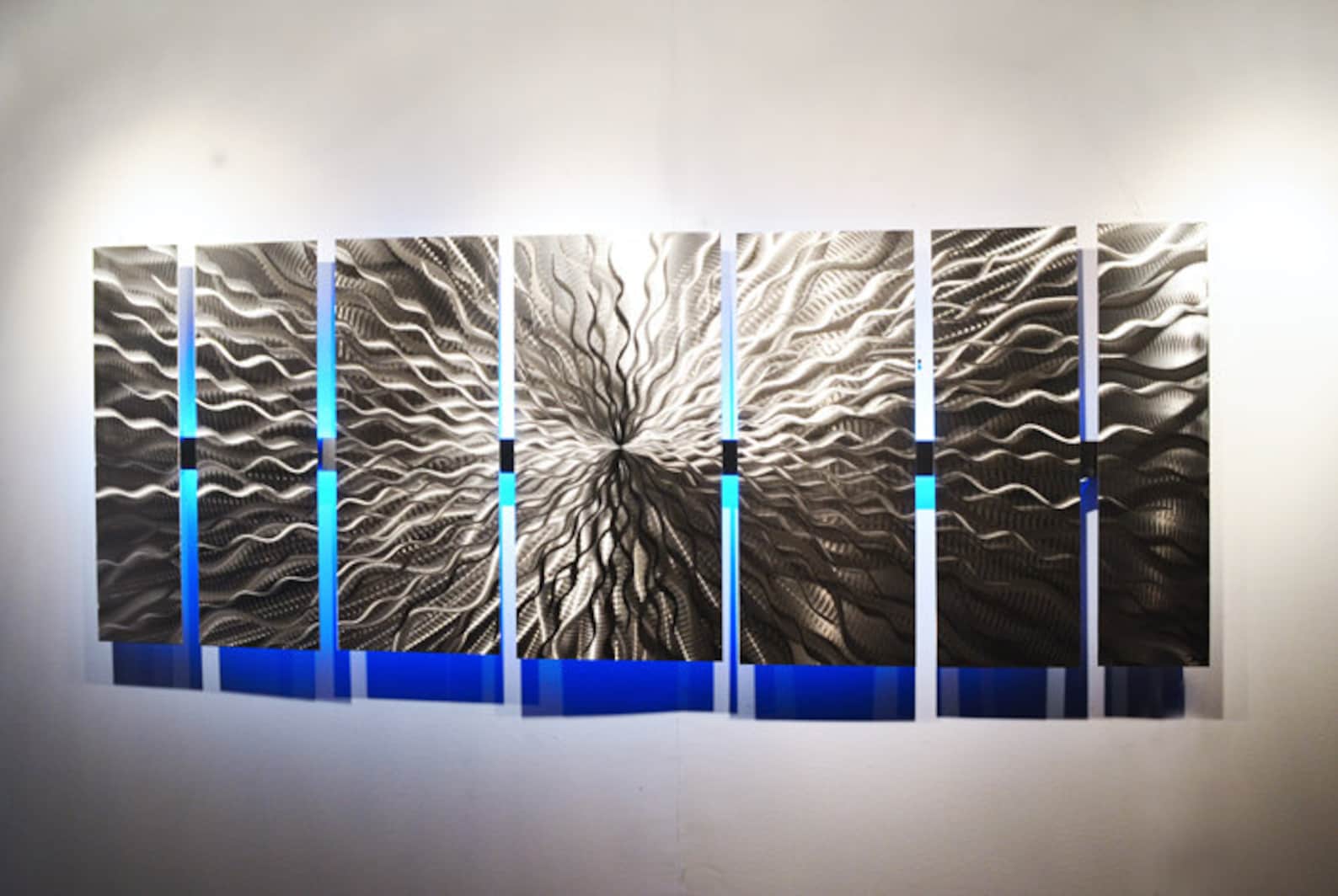 Lighted Metal Wall Art LED Metal Wall Sculpture Color Changing Wall Art ...