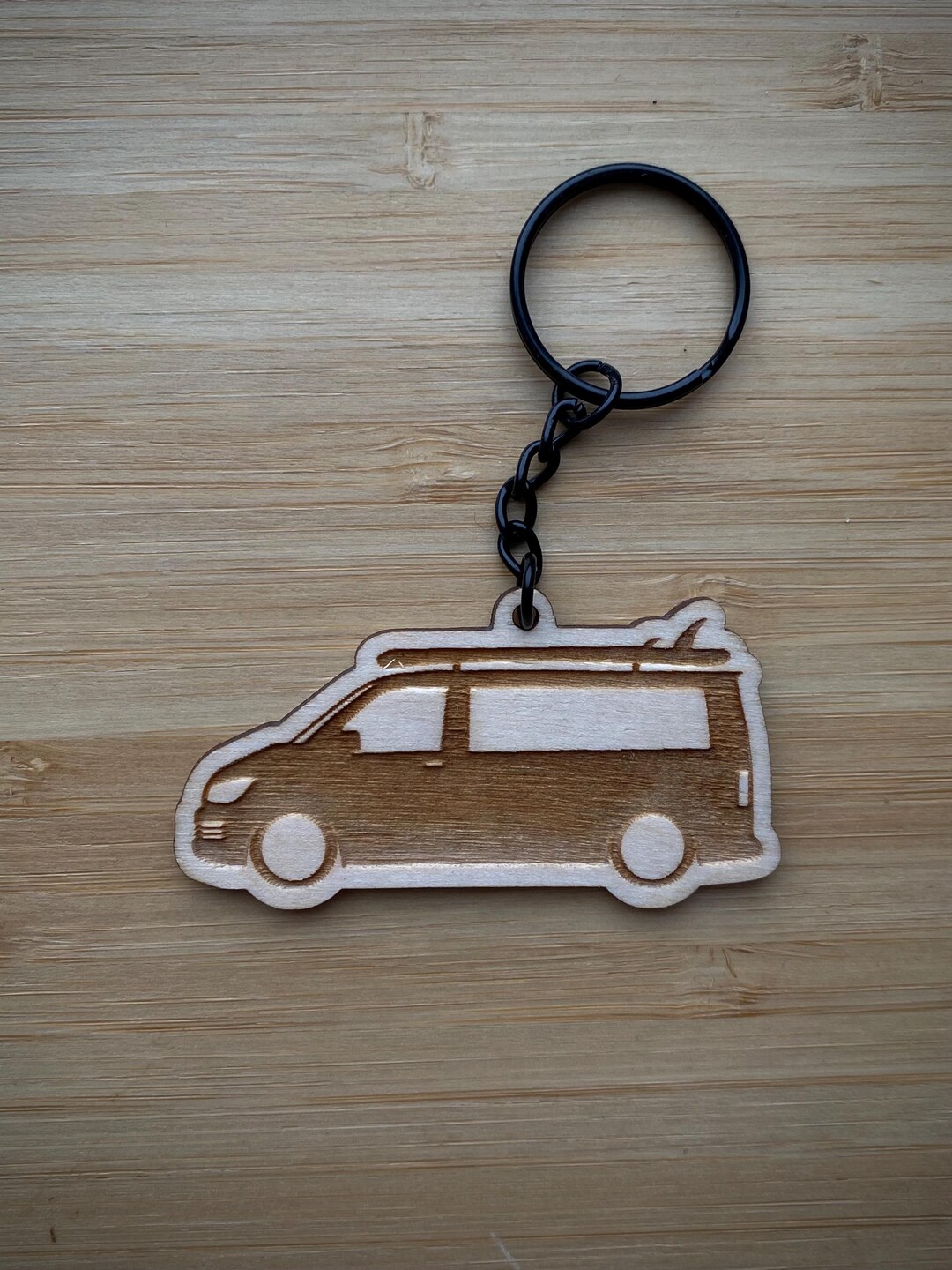 Volkswagen T6 VW T6 Transporter Wooden Keychain Gift – Handmade Camper ...