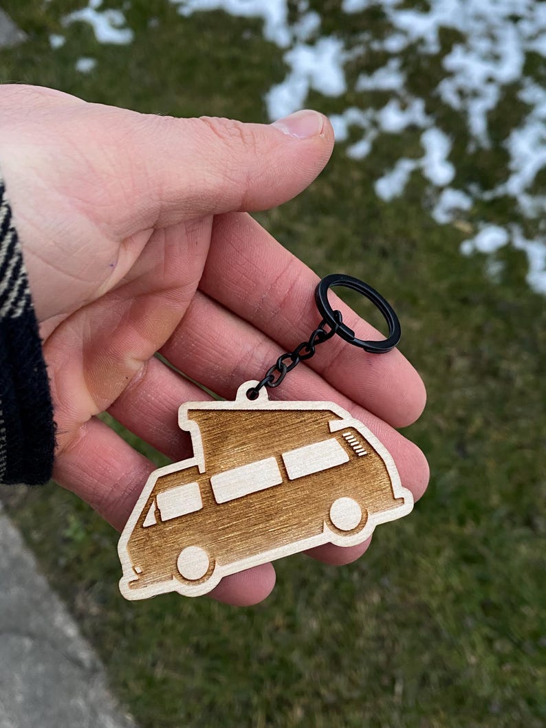 Volkswagen T3 Camper Keychain – VW Bus With Pop-up Tent | Vanlife Gift ...