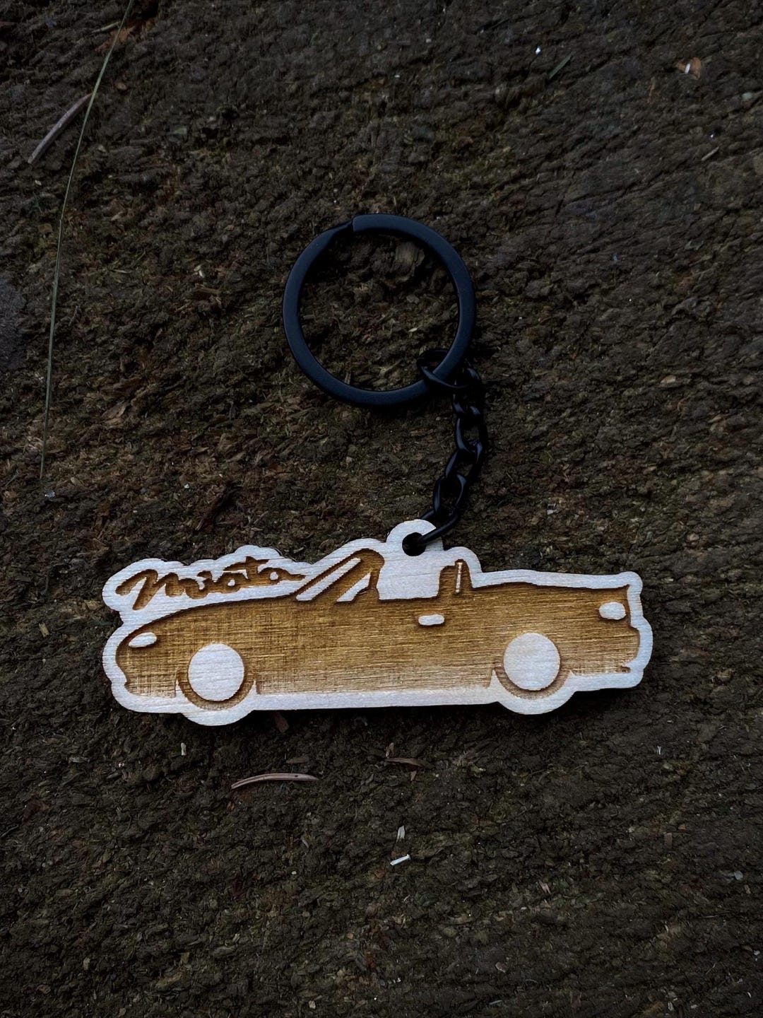 Mazda MX-5 NB Miata Wooden Keychain - Handmade Roadster Keyring, Car ...