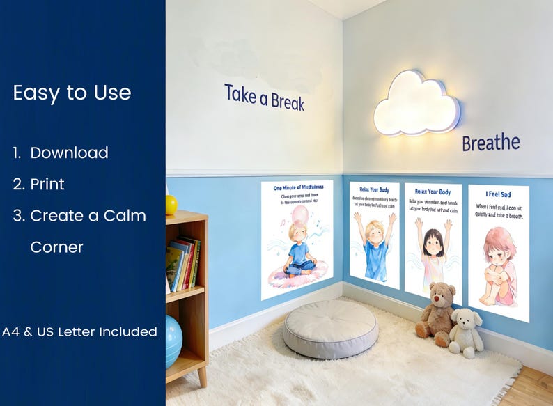 Calm Down Corner Printable for Kids | Emotional Regulation Posters ...