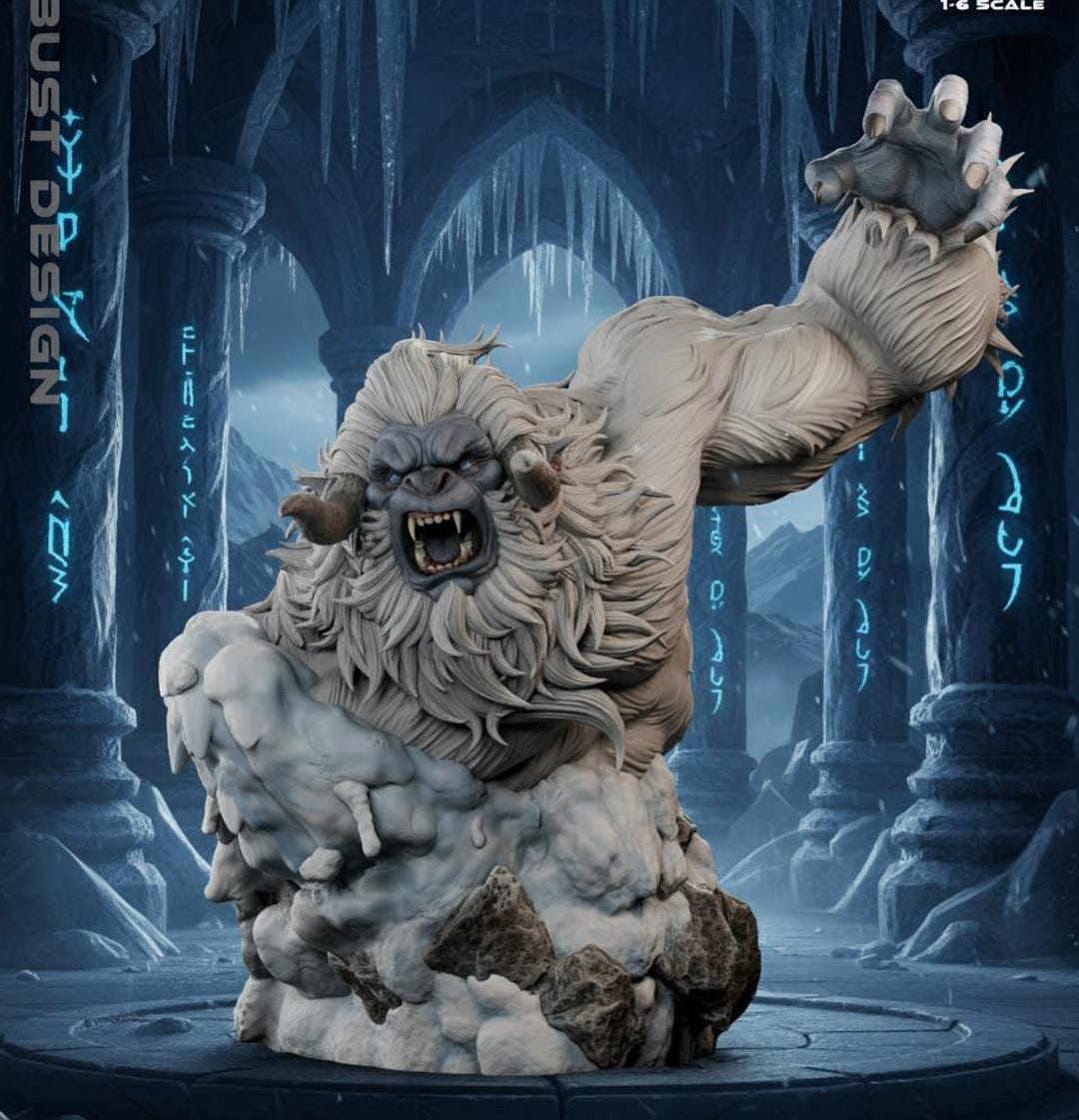 Yeti Christmas - 3D STL File | Resin Stl File | FDM Stl File | Instant ...